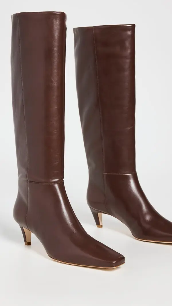 REFORMATION Remy Knee High Boots - Chestnut