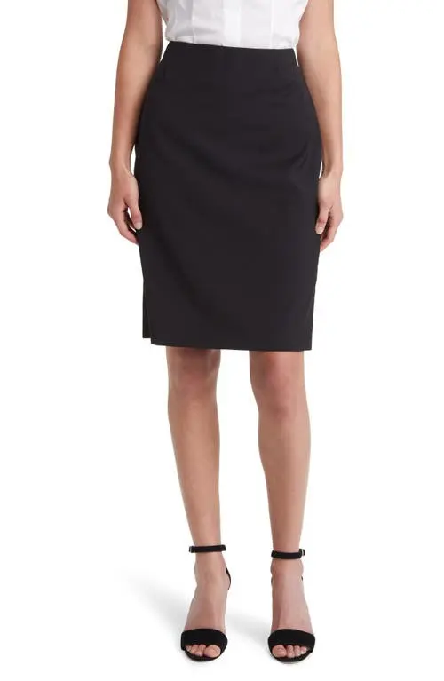 BOSS Viileah Virgin Wool Pencil Skirt - Blk