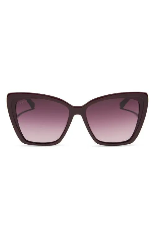 DIFF Becky Ii 56mm Polarized Cat Eye Sunglasses - Dark Cherry Lacquer