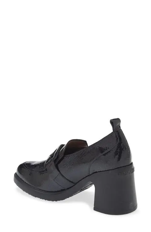 WONDERS Loafer Pump - Black Patent Leather
