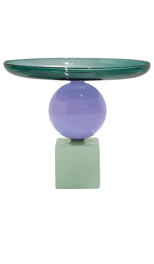 FAZEEK Geo Cake Stand In Teal - Teal  Lilac  & Jade