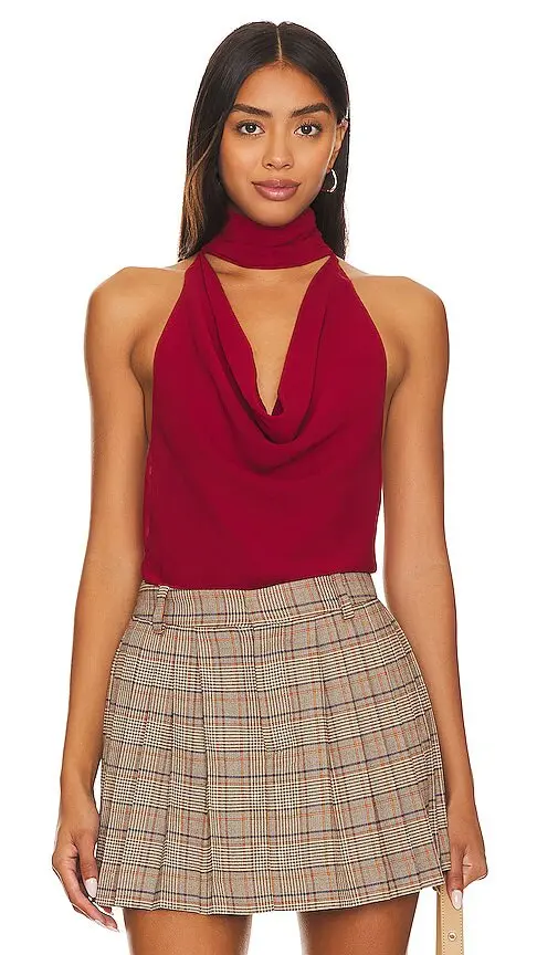 LOVERS AND FRIENDS Halter Neck Draped Top
