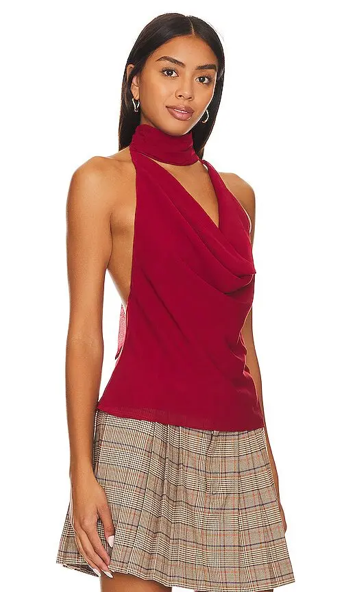 LOVERS AND FRIENDS Halter Neck Draped Top
