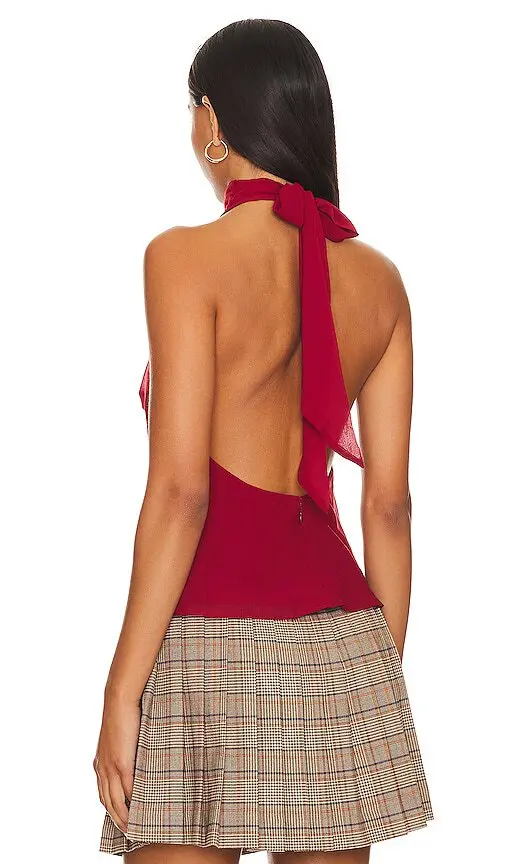 LOVERS AND FRIENDS Halter Neck Draped Top