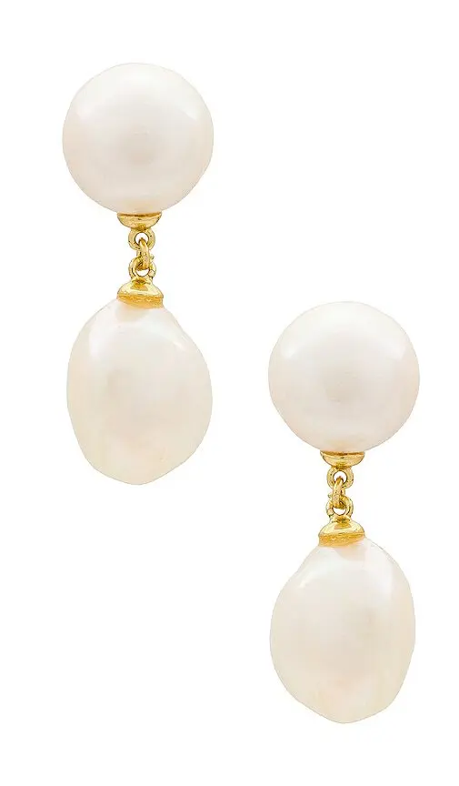 Shashi Pearl Drop Earrings - Gold & Pearl