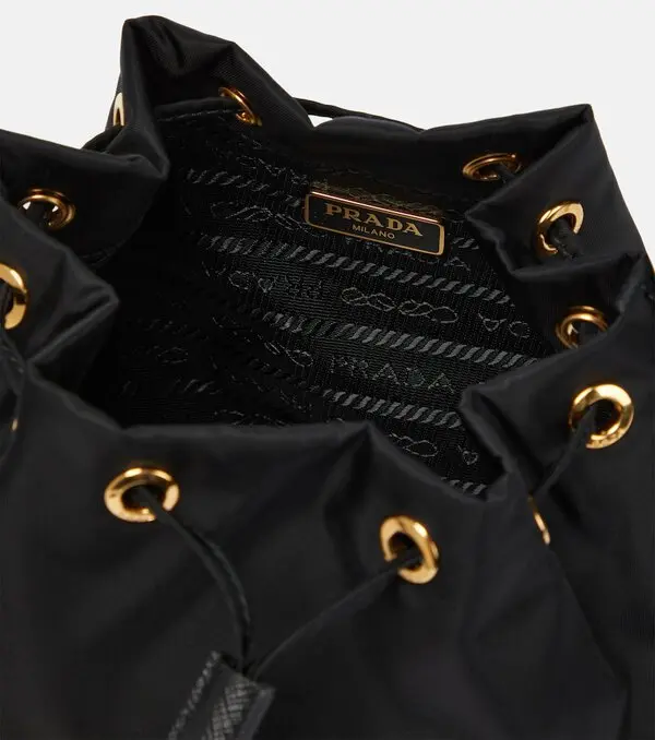 Prada Duet Small Re-nylon Bucket Bag - Black