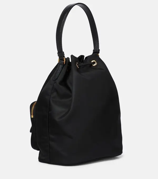 Prada Duet Small Re-nylon Bucket Bag - Black