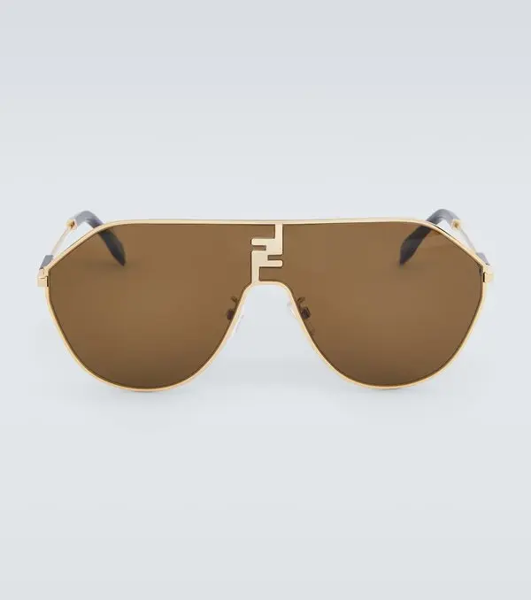 Fendi Ff Match Aviator Sunglasses - Gold | Editorialist display picture 1