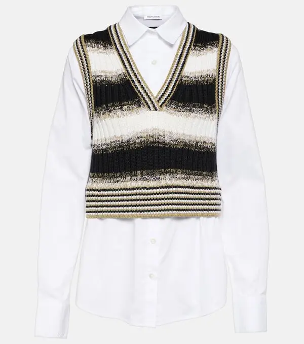 Veronica Beard Spear Cotton-blend And Wool Shirt