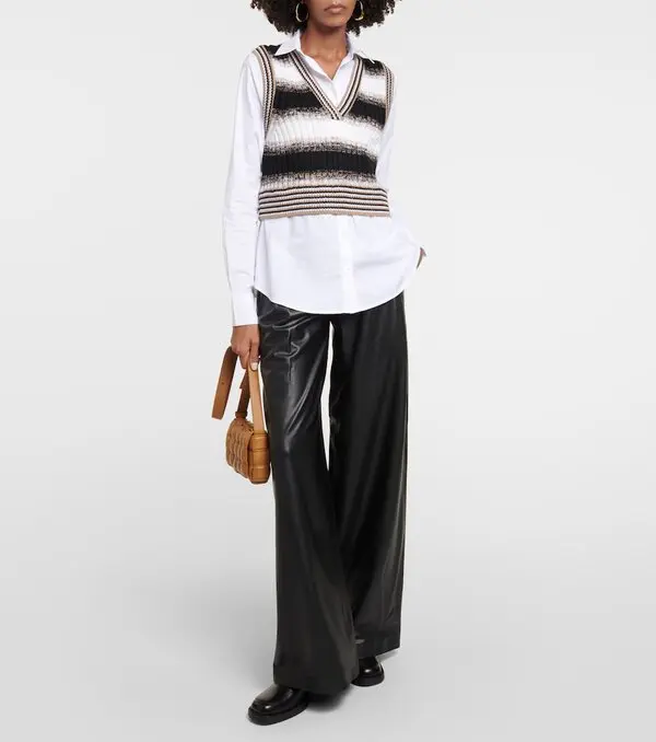 Veronica Beard Spear Cotton-blend And Wool Shirt