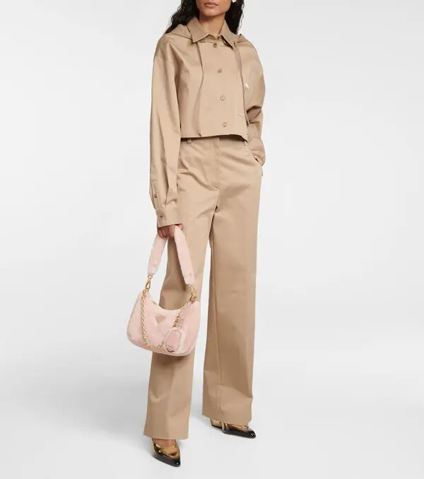 Prada Re-edition 2005 Shearling Shoulder Bag - Pink