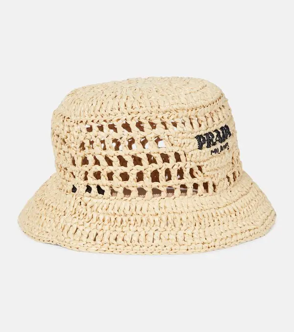 Prada Raffia Bucket Hat