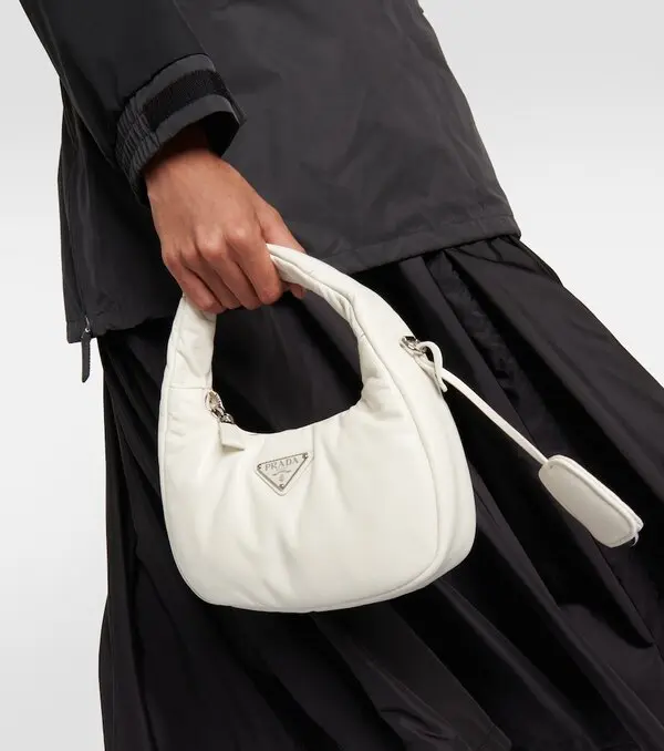 Prada Mini Leather Tote - White