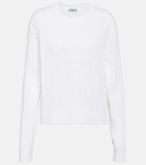Prada Logo Cotton Sweater