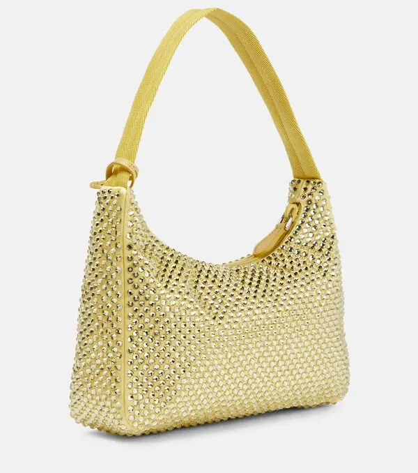 Prada Re-edition Mini Embellished Shoulder Bag - Yellow