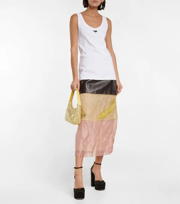 Prada Re-edition Mini Embellished Shoulder Bag - Yellow