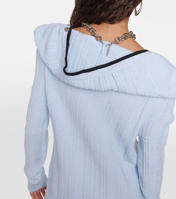 Y/project Chain-embellished Wool Minidress - Blue
