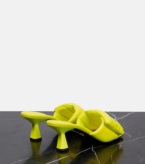 Prada Padded Leather Mules - Yellow | Editorialist