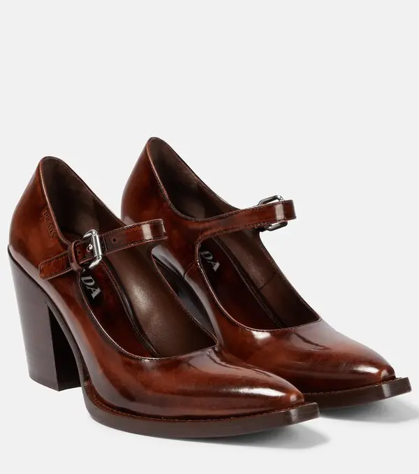 Prada Leather Mary Jane Pumps