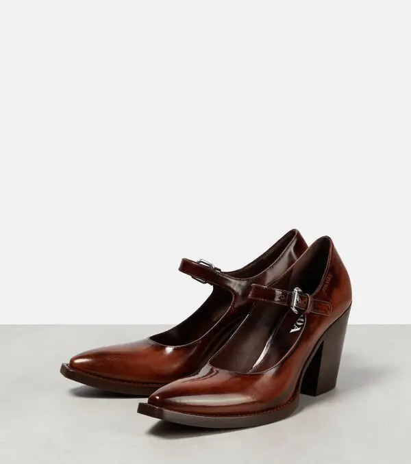 Prada Leather Mary Jane Pumps