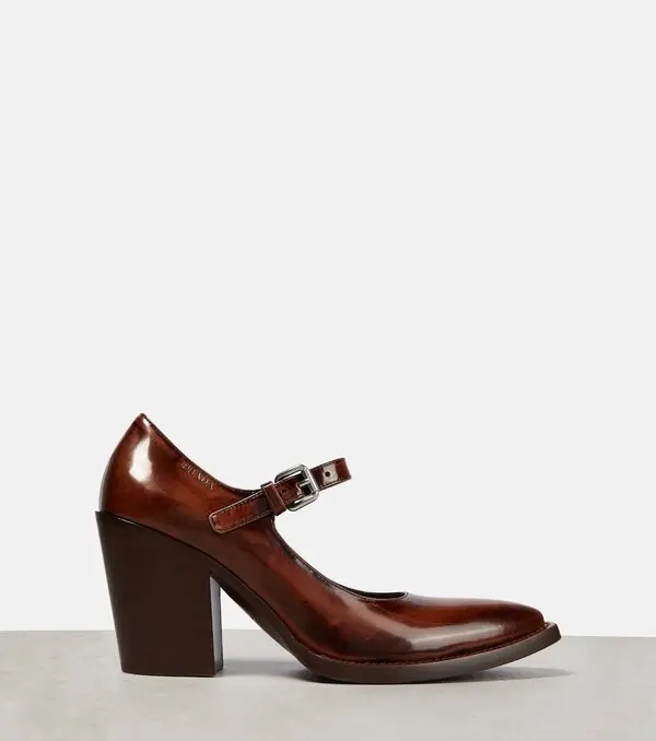 Prada Leather Mary Jane Pumps