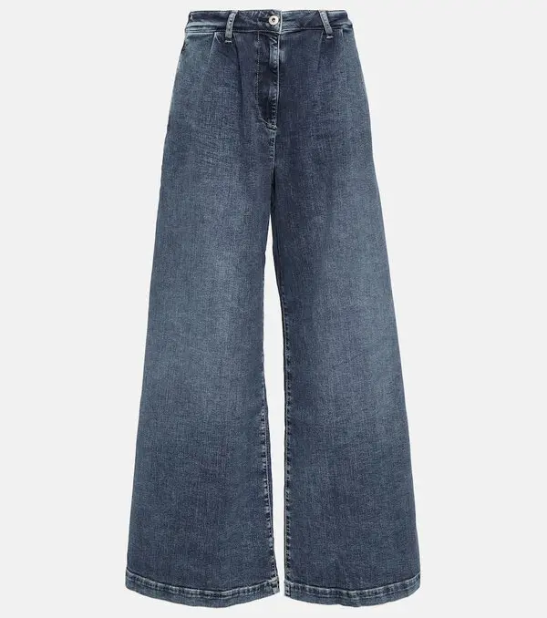 Ag Stella High-rise Wide-leg Jeans - Blue