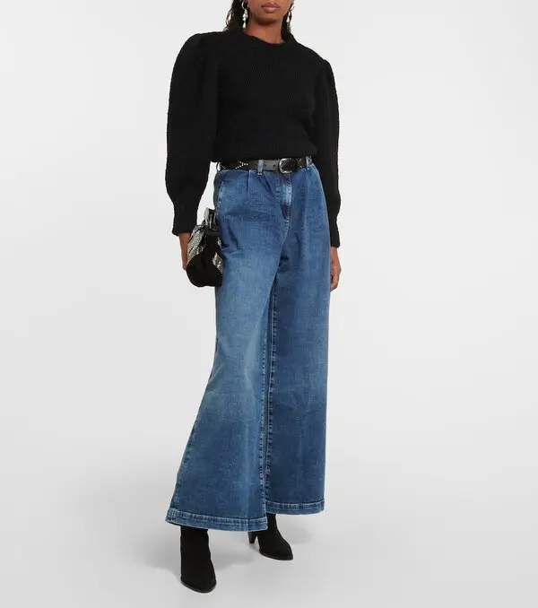 Ag Stella High-rise Wide-leg Jeans - Blue