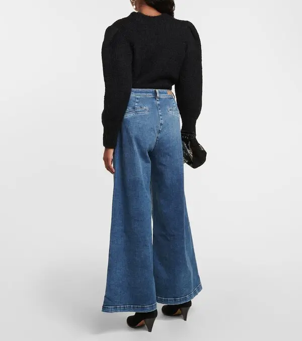Ag Stella High-rise Wide-leg Jeans - Blue