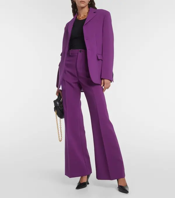Plan C Single-breasted Cady Blazer - Purple