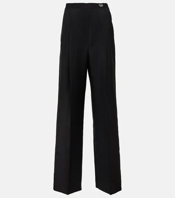 Prada Mohair And Wool Wide-leg Pants