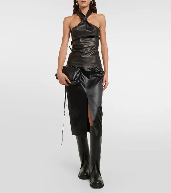 ANN DEMEULEMEESTER Jay Leather Knee-high Boots