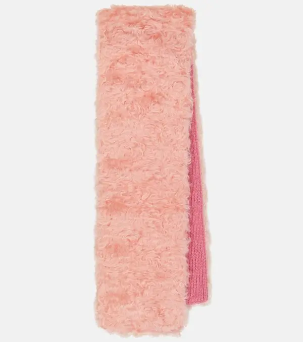 Miu Miu Virgin Wool Scarf - Pink