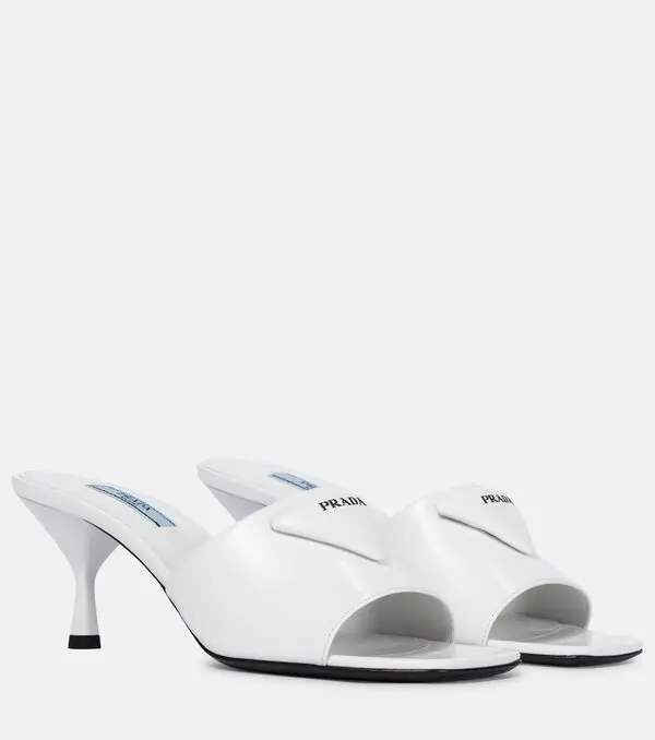 Prada Leather Sandals - White