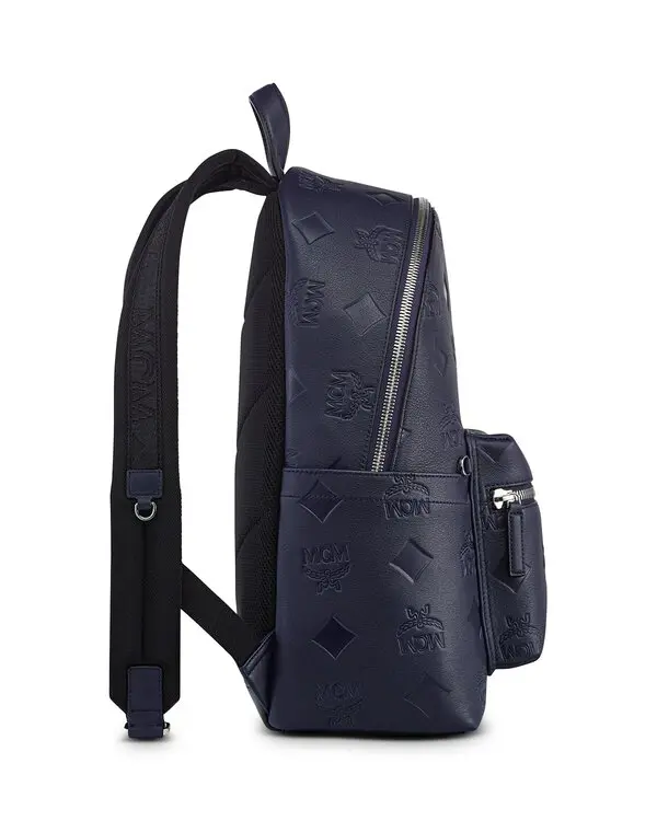 Mcm Stark Eb Maxi Monogram Backpack - Navy Blazer