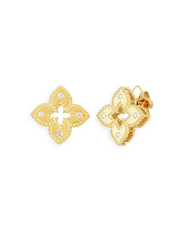 Roberto Coin 18k Yellow Diamond Stud Earrings - Gold