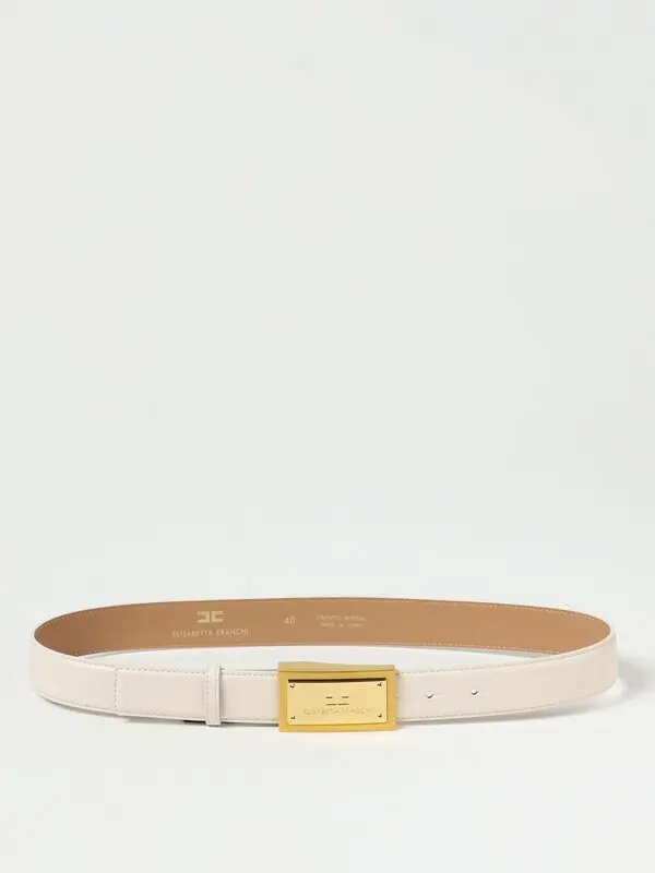 Elisabetta Franchi Synthetic Leather Belt - Butter