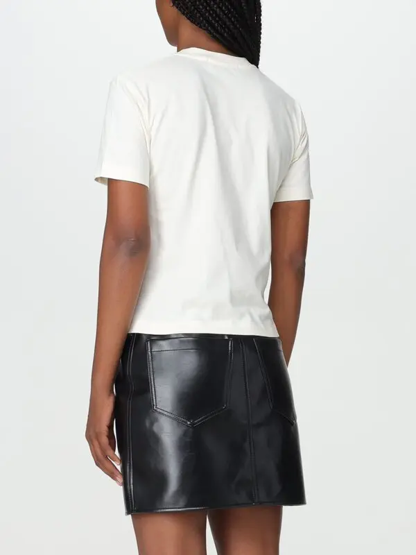 MSGM Cotton T-shirt With Embellished Logo