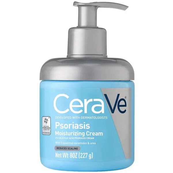 Cerave Moisturizing Cream For Psoriasis Treatment With Salicylic Acid & Urea For Dry Skin Itch Relief - One-color