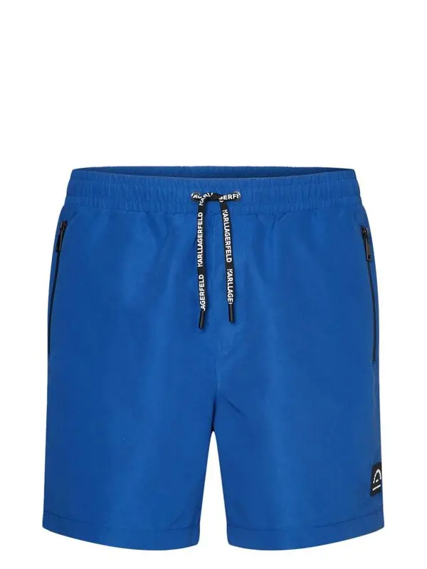 Karl Lagerfeld Logo-print Swim Shorts - Blue
