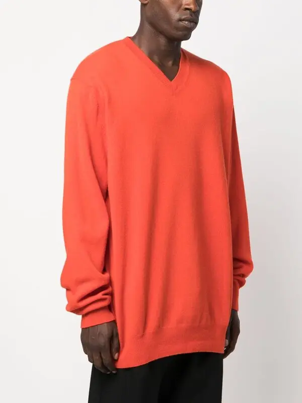 Comme Des Garçons V-neck Wool Jumper