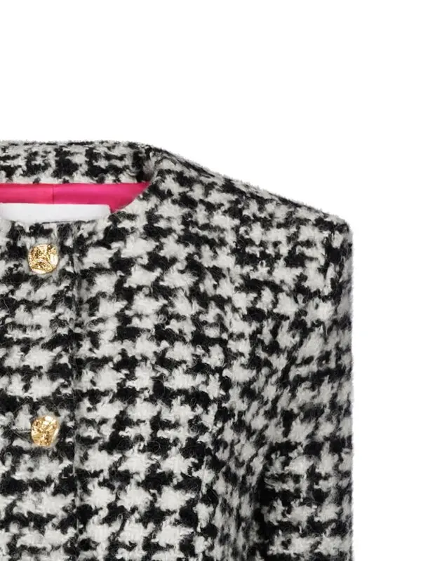 Nina Ricci Houndstooth Wool-cotton Jacket