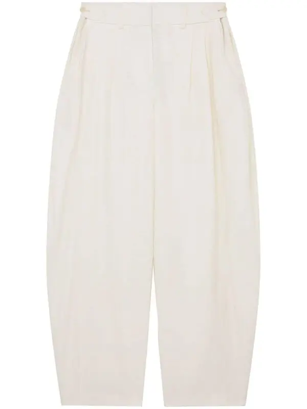 Stella McCartney Pleated Wide-leg Wool Trousers