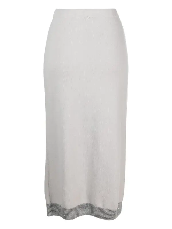 Lorena Antoniazzi Contrasting-border Knitted Skirt