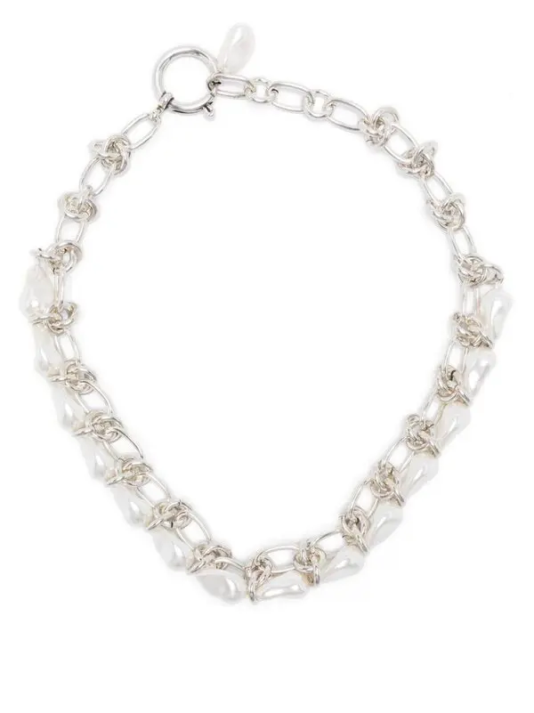 Isabel Marant Étoile Faux Pearl Necklace - Silver