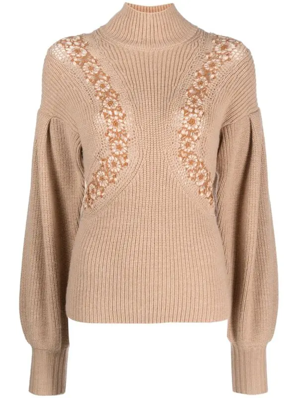 Ulla Johnson Crochet-detail Merino Jumper