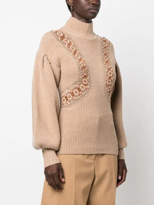 Ulla Johnson Crochet-detail Merino Jumper