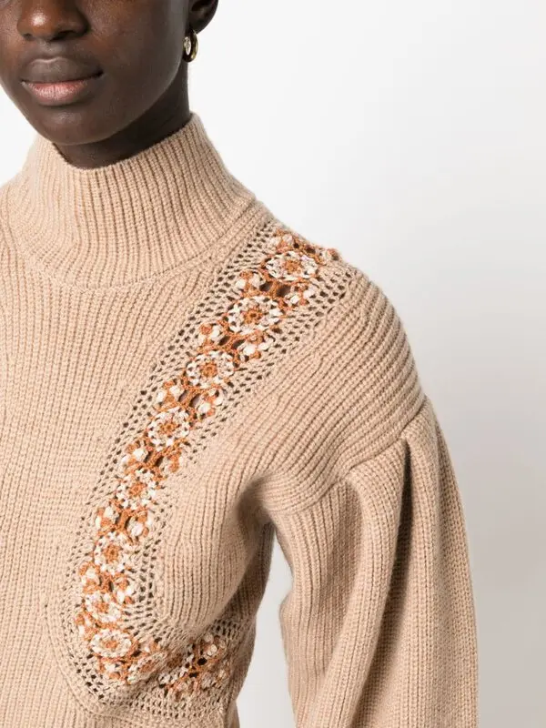Ulla Johnson Crochet-detail Merino Jumper