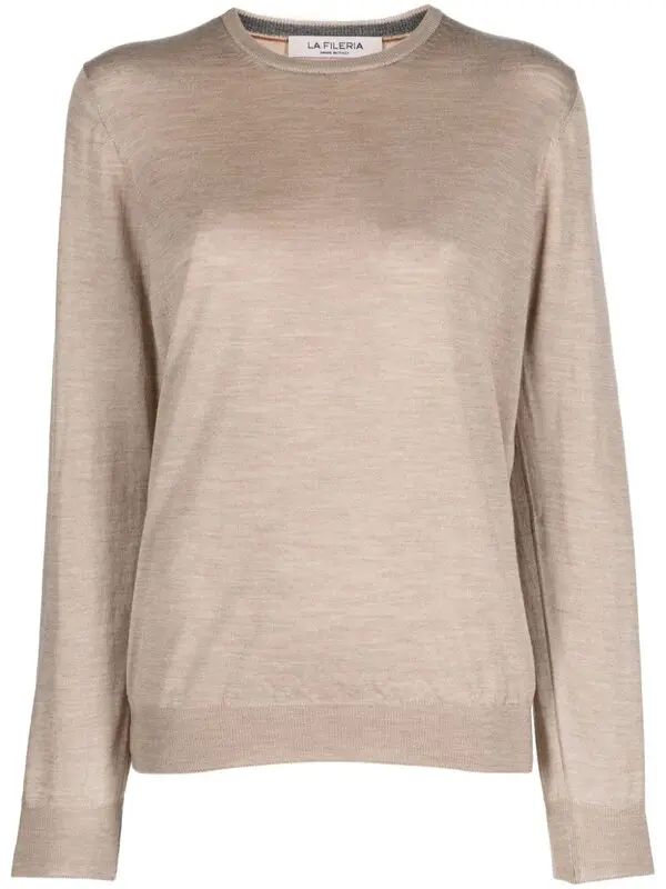 FILERIA Mélange-effect Crew-neck Jumper