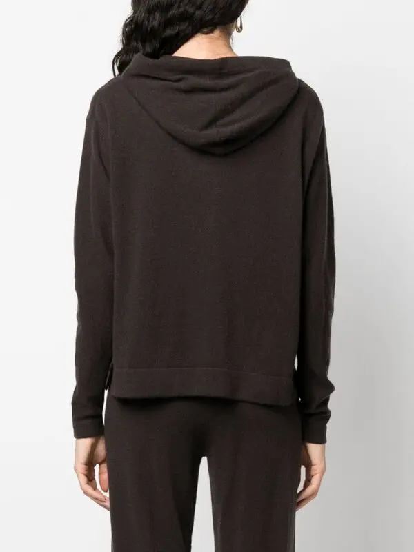 ALLUDE Hooded Wool-cashmere Cardigan