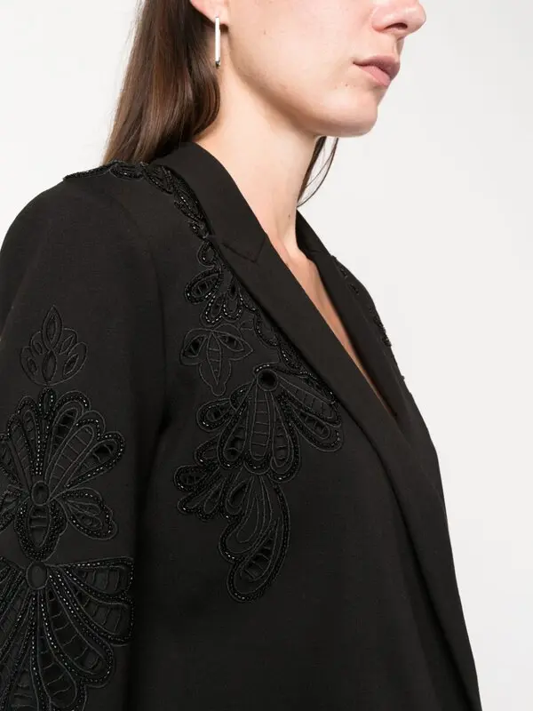 TWINSET Floral-embroidered Double-breasted Blazer
